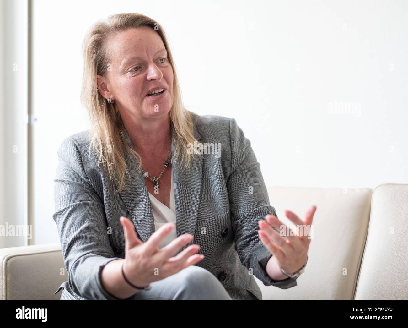 Hanover, Germany. 02nd Sep, 2020. Dana Guth, leader of the AfD ...