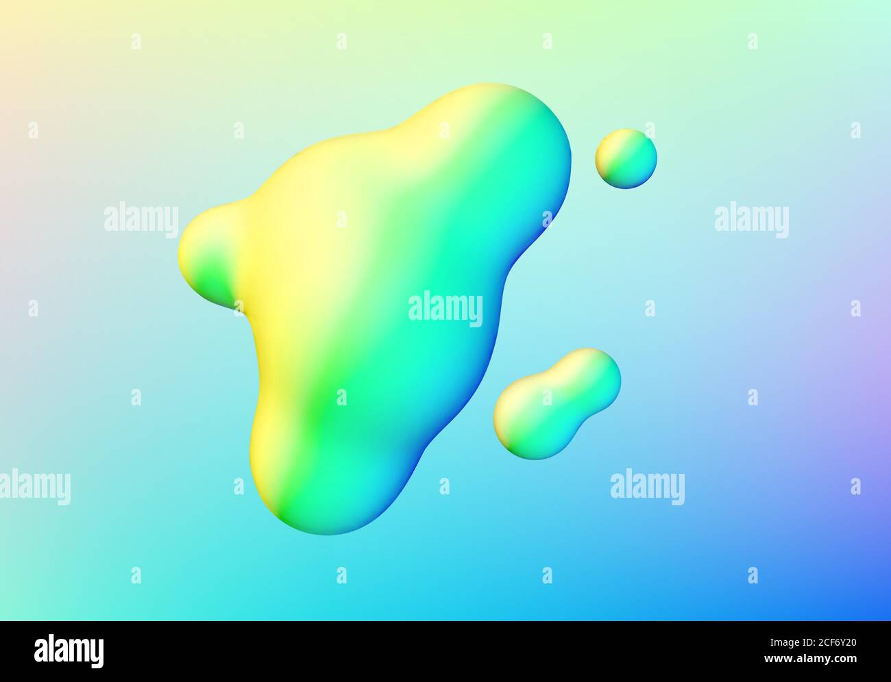 Fluid design liquid blobs with vibrant intense colors abstract ...