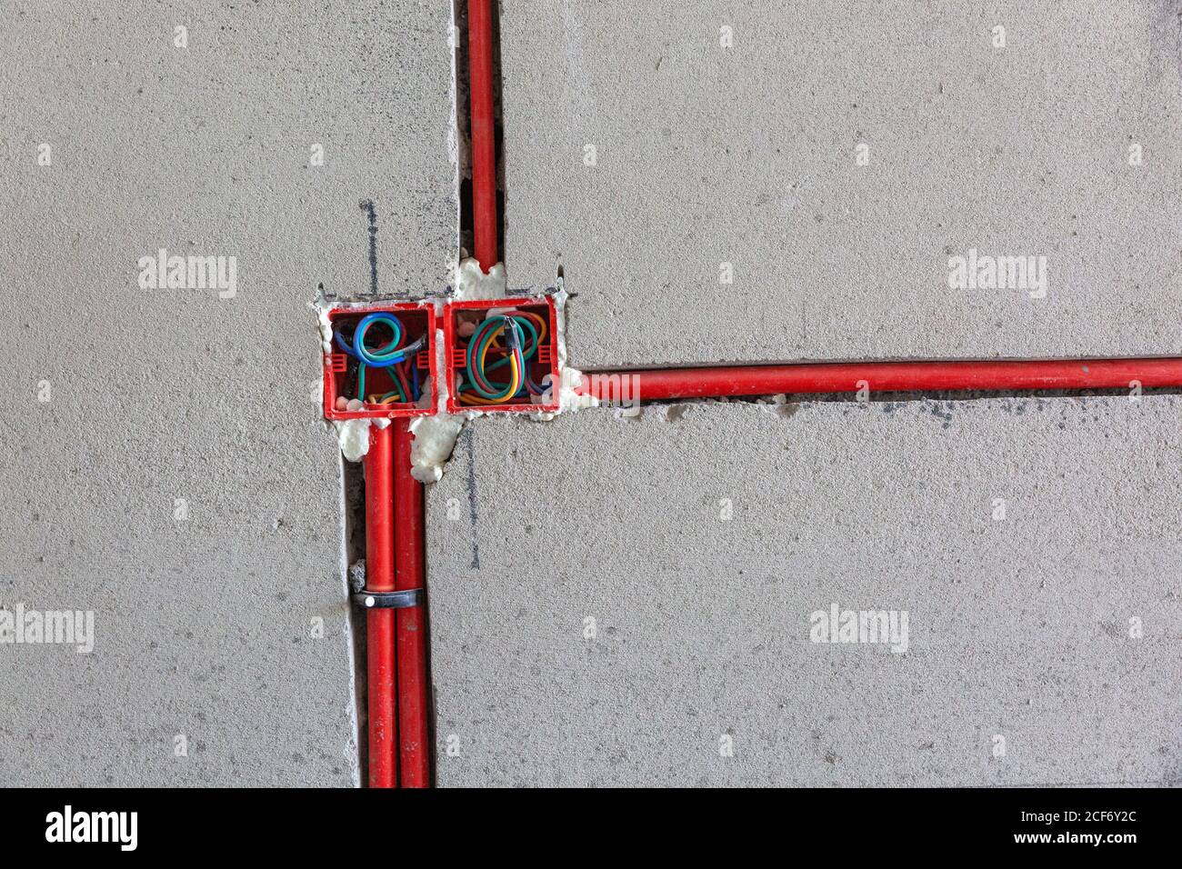 Hydropower construction installation and red wire pipe for building ...