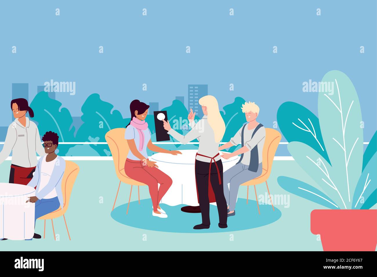 Expensive dinner table outdoor Stock Vector Images - Alamy