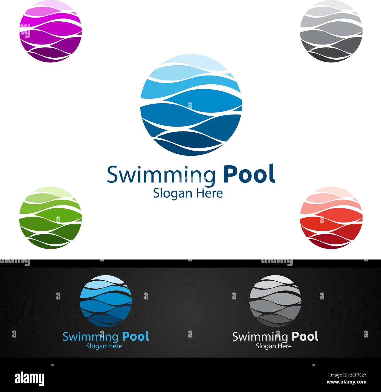 Swimming Pool Service Logo with Cleaning Pool and Maintenance Concept ...