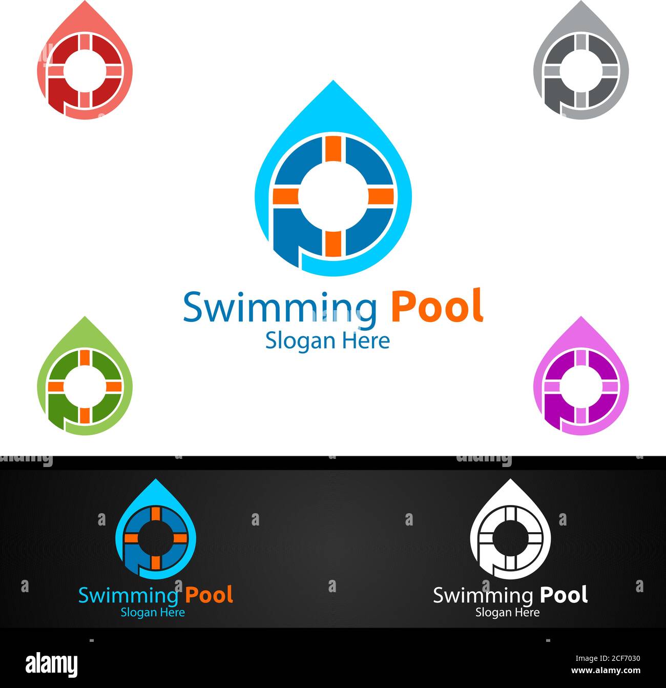 Letter P Swimming Pool Service Logo with Cleaning Pool and Maintenance ...