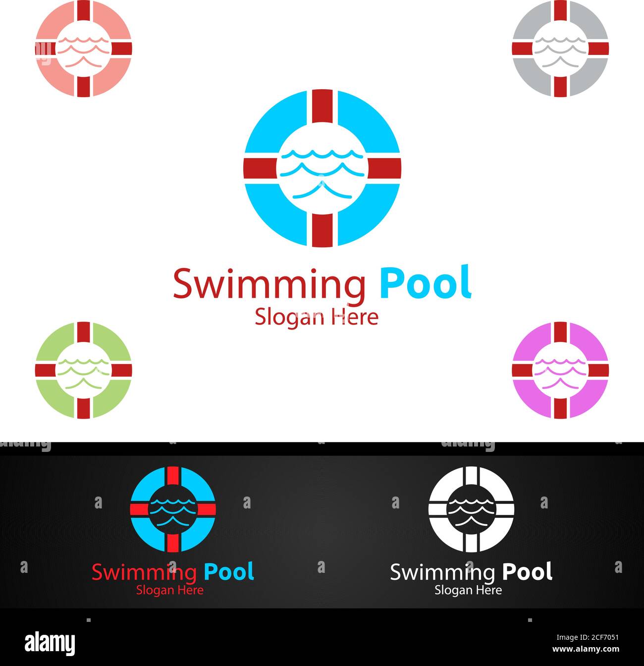 Swimming Pool Service Logo with Cleaning Pool and Maintenance Concept ...