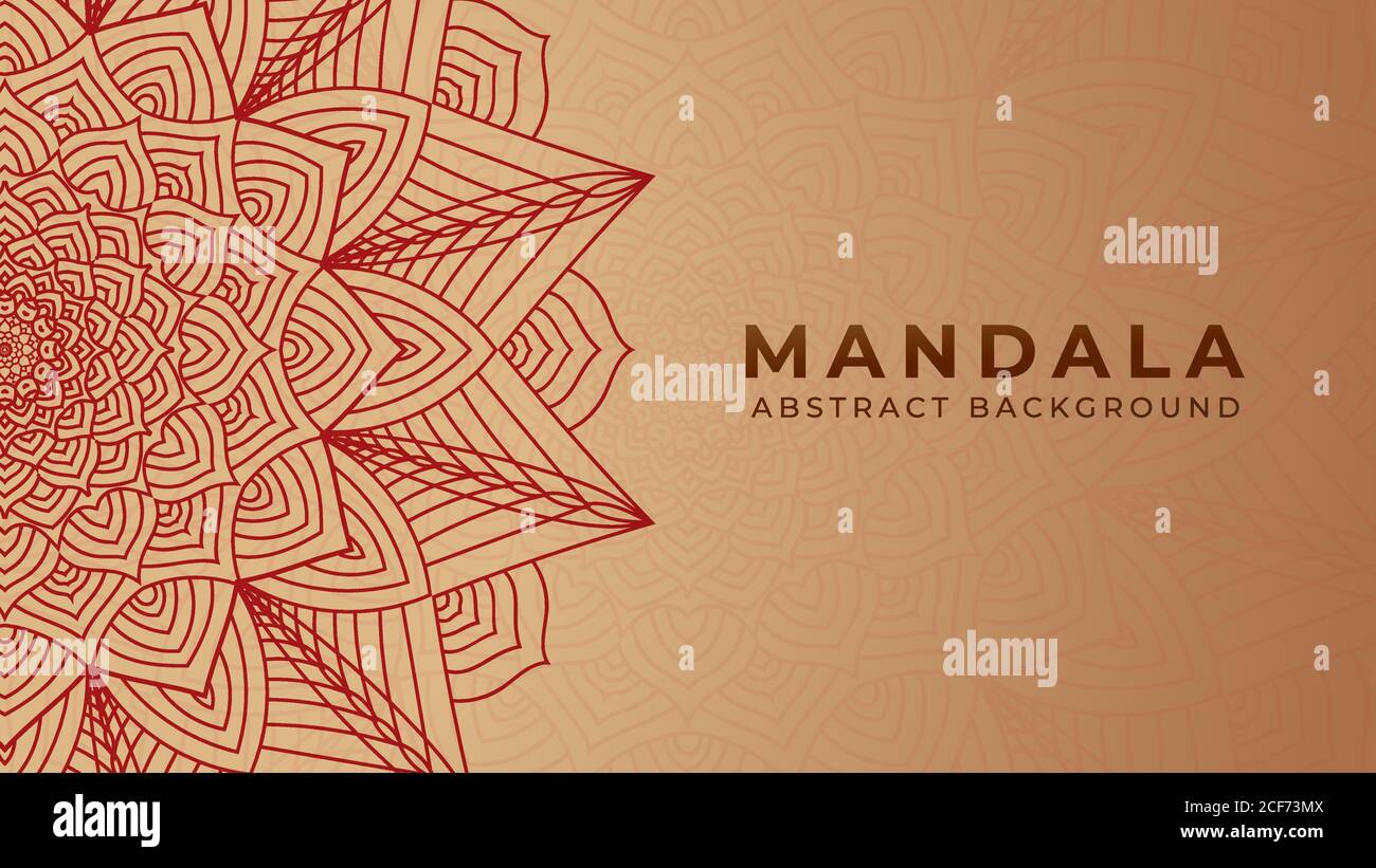 Beautiful Mandala Art Vector Illustration. Luxury Outline Design Style ...