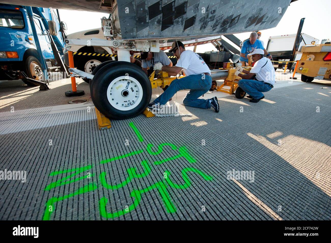 Towing Space Shuttle Atlantis