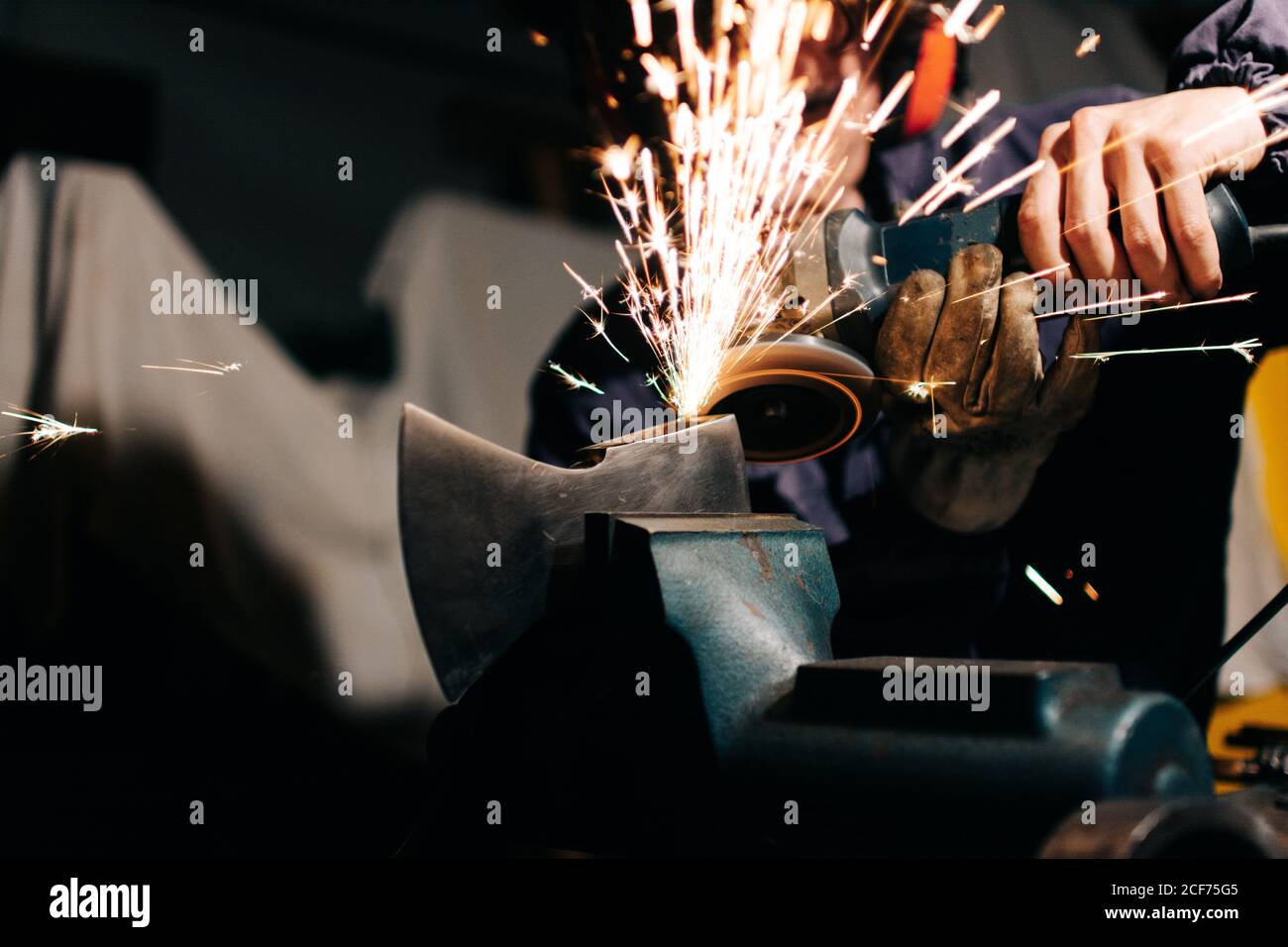 Sharpening axe hi-res stock photography and images - Alamy