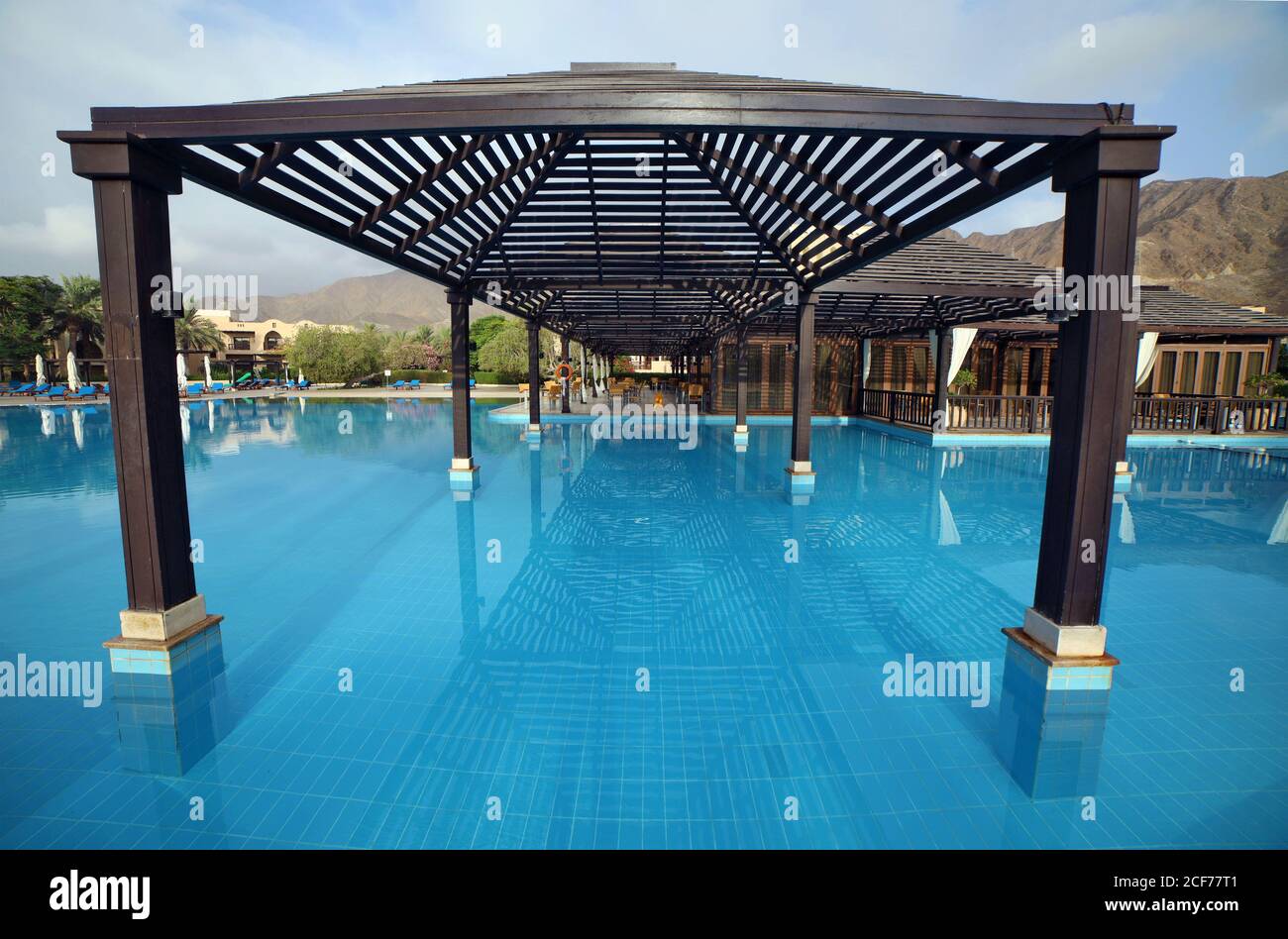 Dubai, United Arab Emirates - July 31, 2020: Courtyard of the Miramar ...