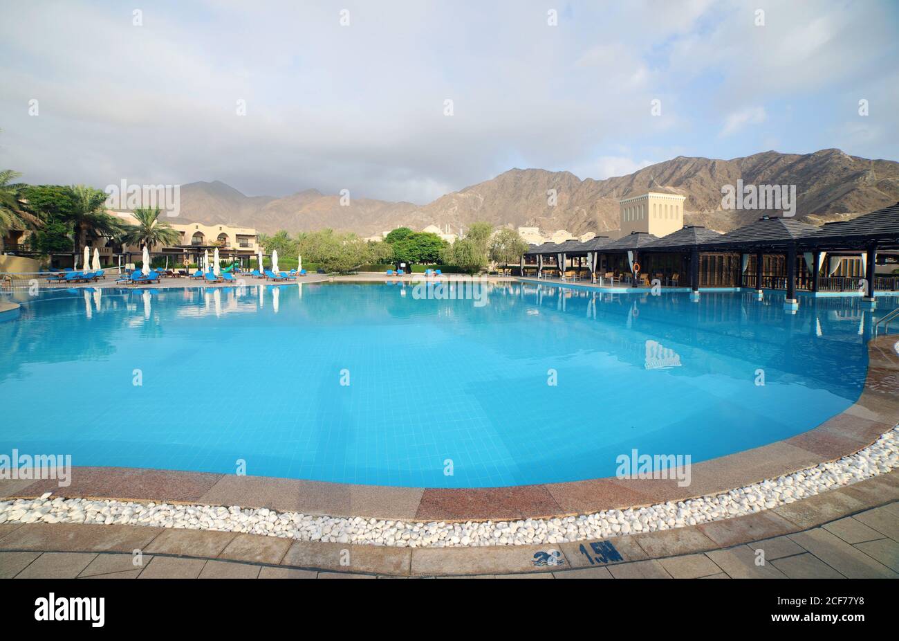 Dubai, United Arab Emirates - July 31, 2020: Courtyard of the Miramar ...
