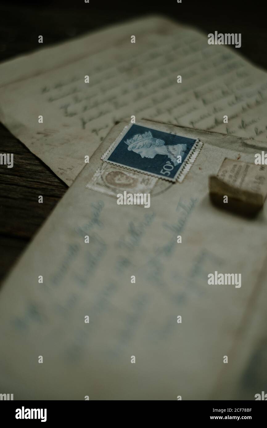 Antique letters and envelope hi-res stock photography and images - Alamy
