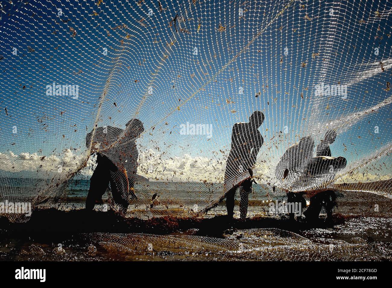 Fishermen using fishing net hi-res stock photography and images - Alamy