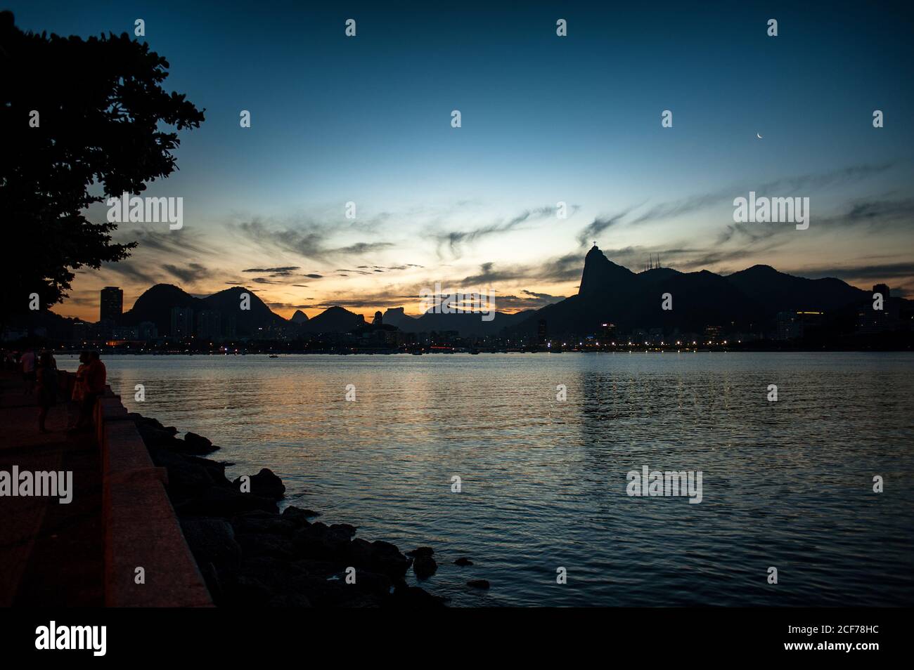 Nice views of a beach in Rio de Janeiro at sunset Stock Photo - Alamy