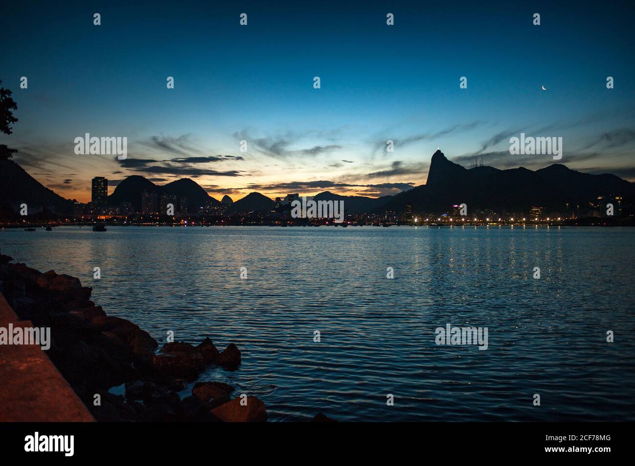 Nice views of a beach in Rio de Janeiro at sunset Stock Photo - Alamy