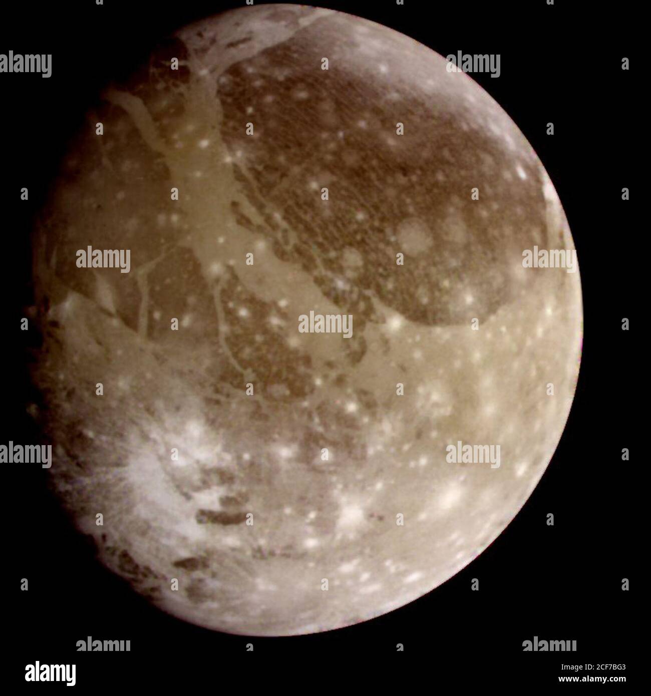 Natural color view of Ganymede Stock Photo - Alamy
