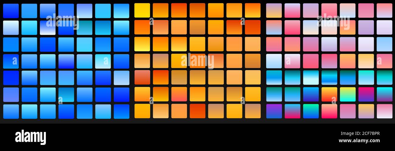 Vector set of blue gradients.Blue backgrounds collection Stock Vector ...