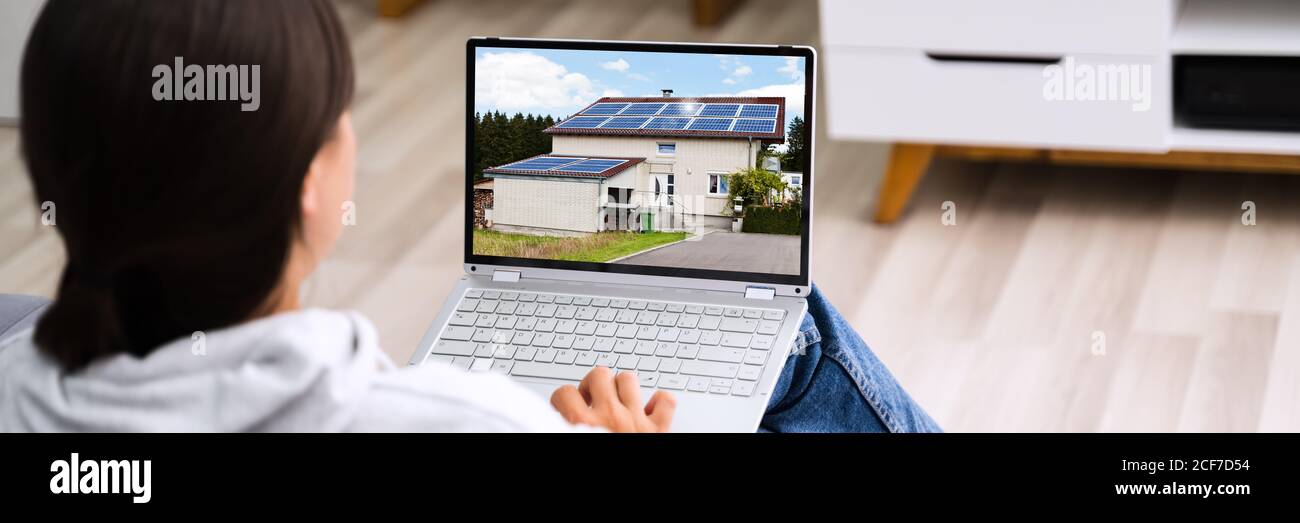 Online Real Estate Home Search On Computer Stock Photo - Alamy