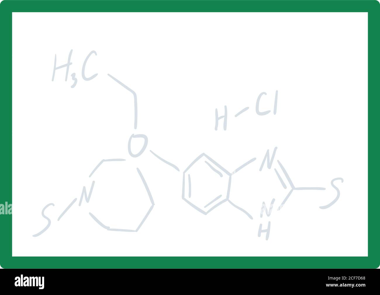 Icon Of Chemistry Formula On Classroom Blackboard. Flat Color Design ...