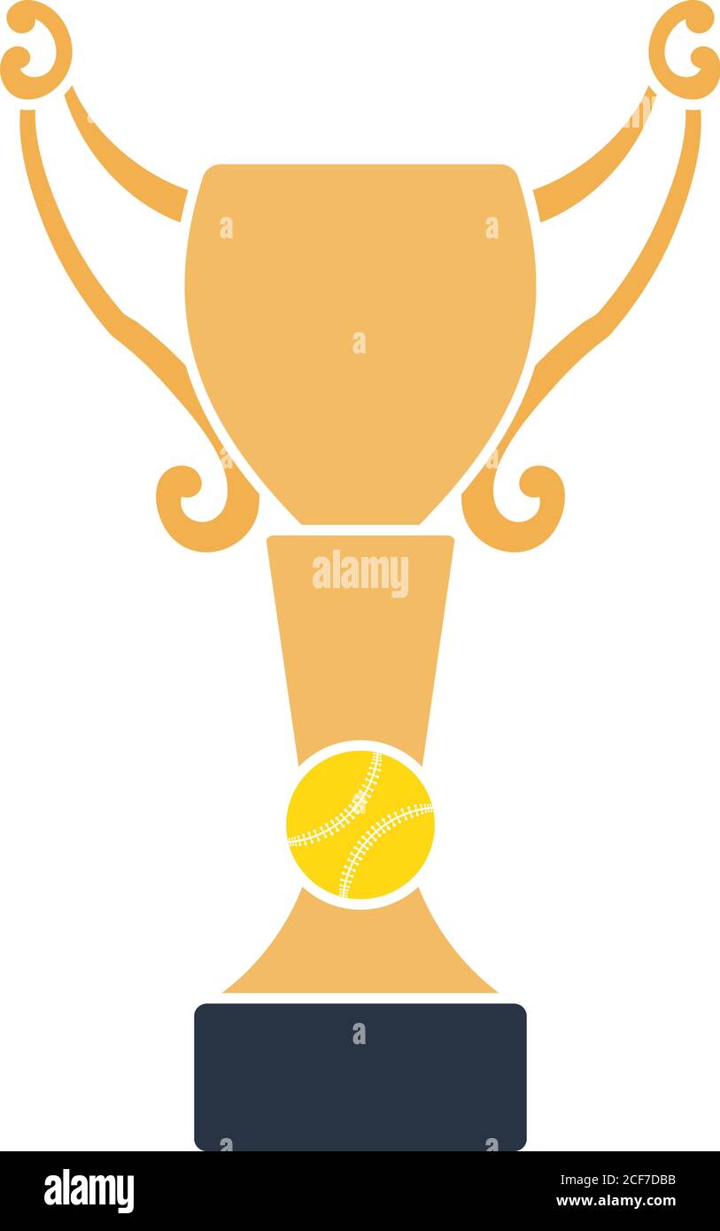 Baseball Cup Icon. Flat Color Design. Vector Illustration Stock Vector ...