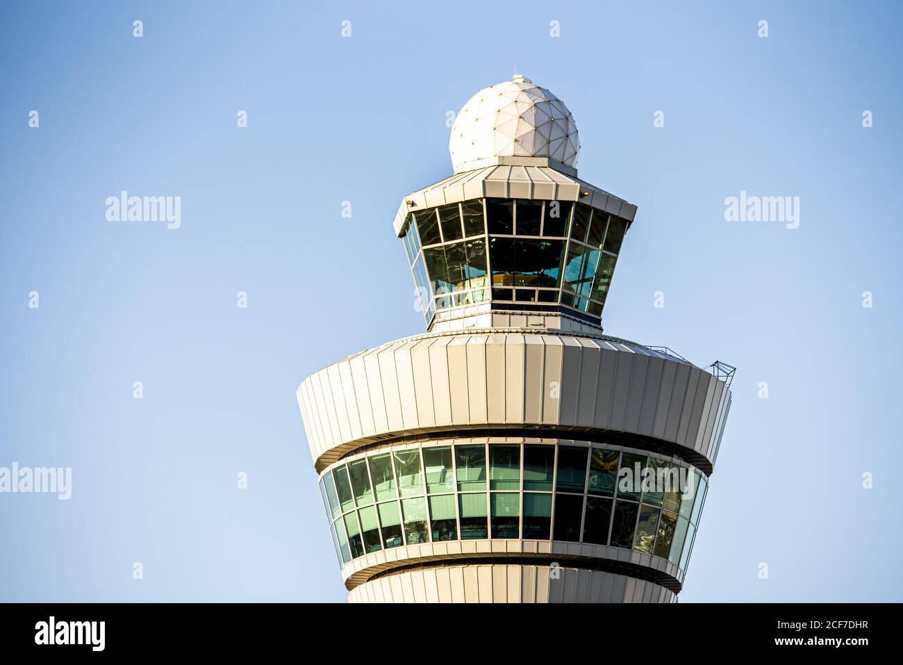 Air traffic control tower of Schiphol Airport in Netherlands Stock ...