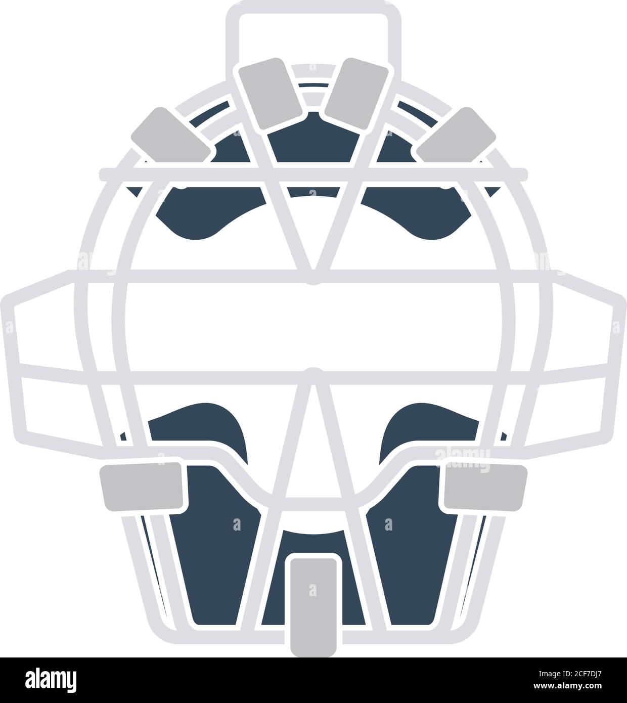 Baseball Face Protector Icon. Flat Color Design. Vector Illustration ...