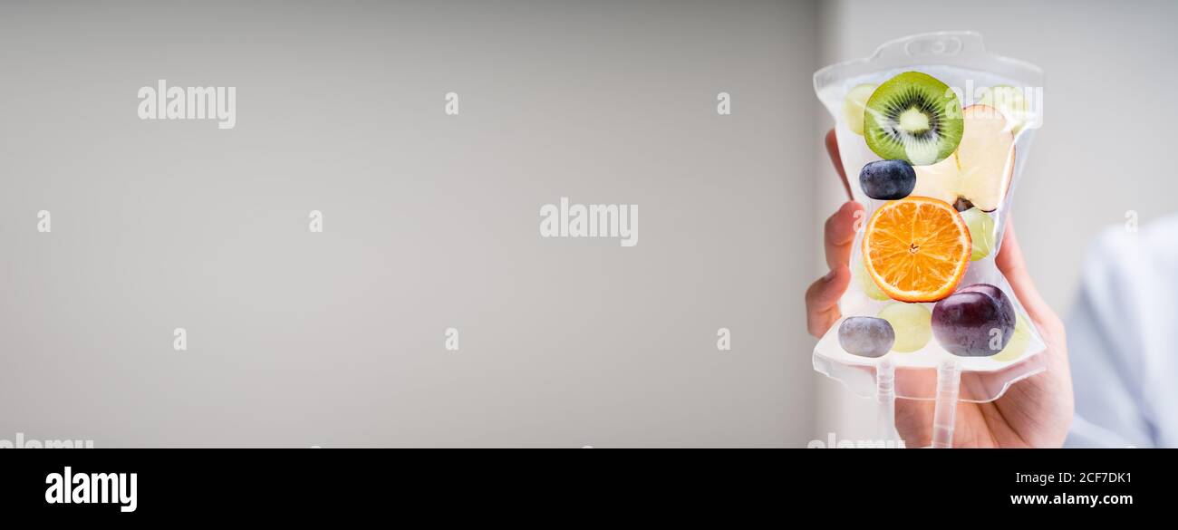 IV Drip Vitamin Infusion Therapy Saline Bag Stock Photo - Alamy