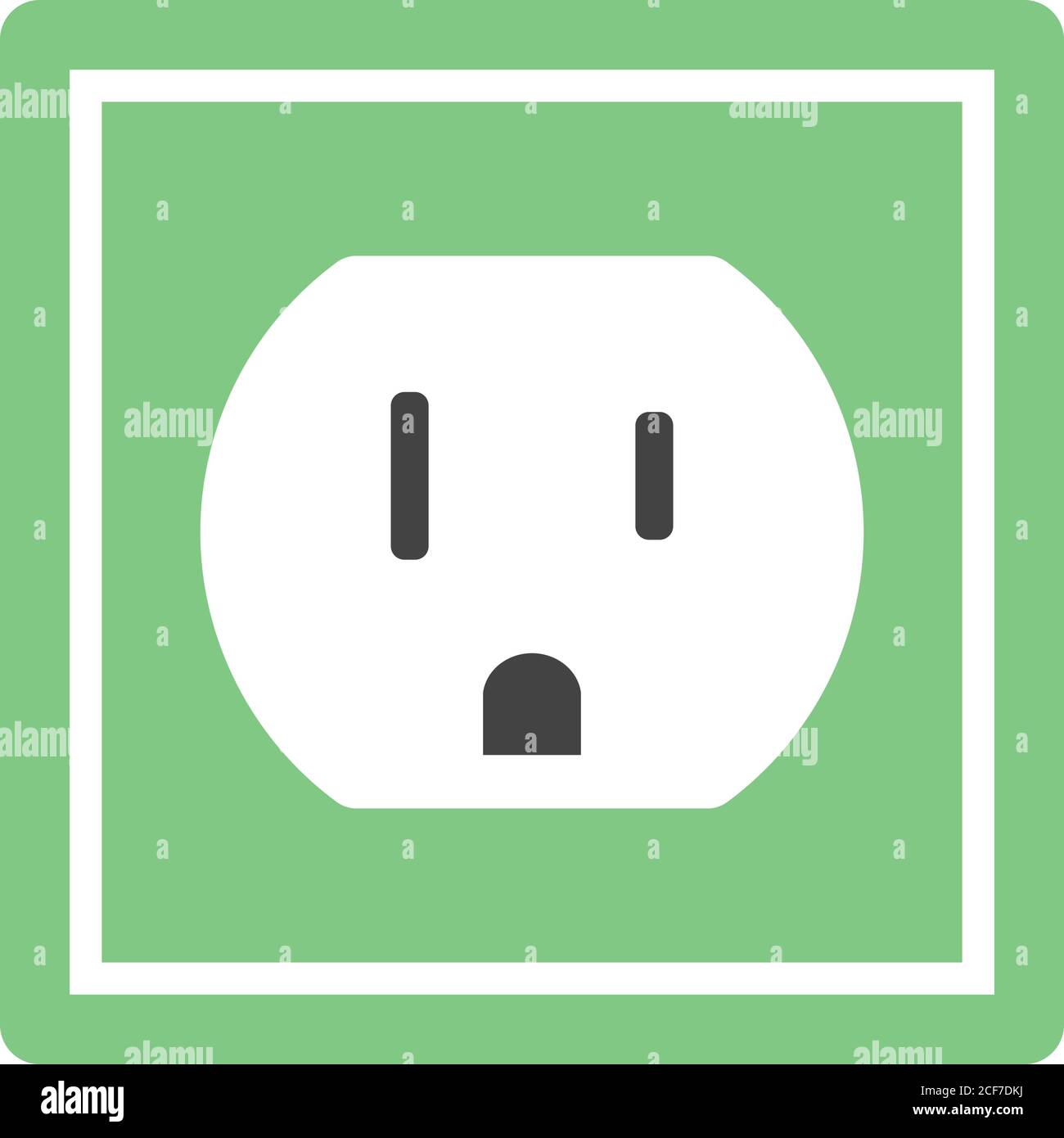 Electric Outlet Icon. Flat Color Design. Vector Illustration Stock ...