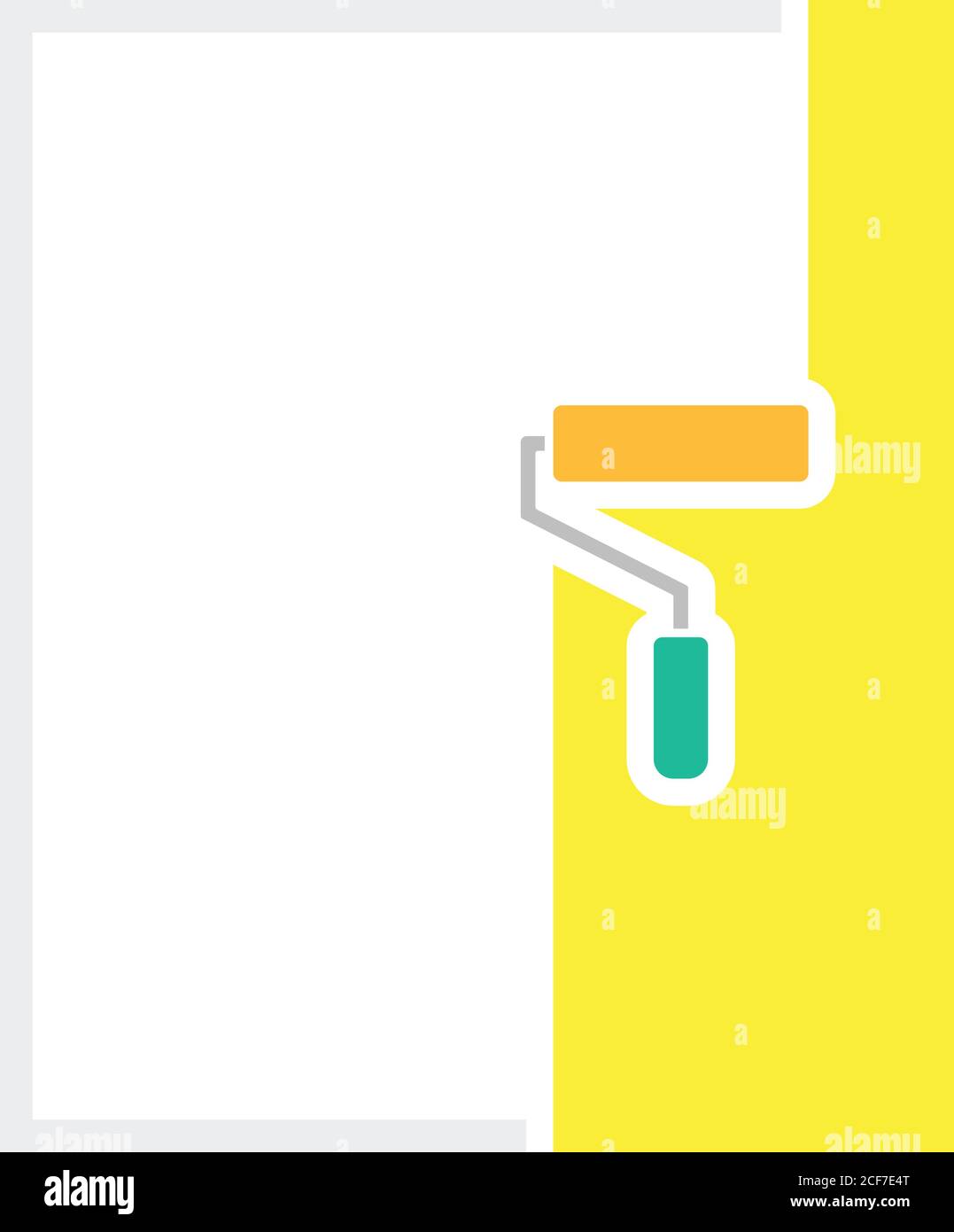 Wall Painting Icon. Flat Color Design. Vector Illustration Stock Vector ...