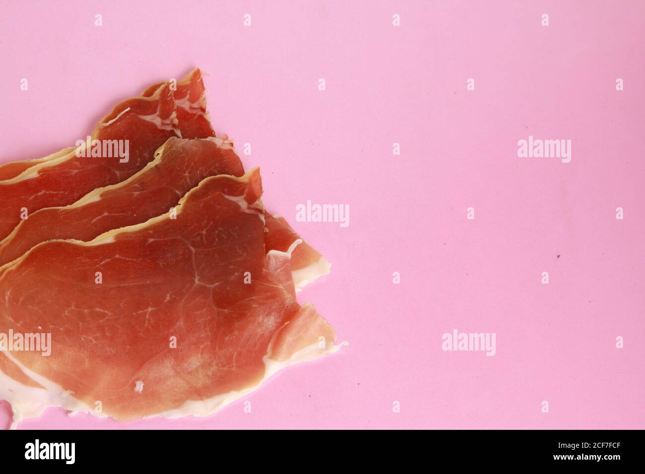 Top view of the dry-cured Spanish Jamon ham Stock Photo - Alamy