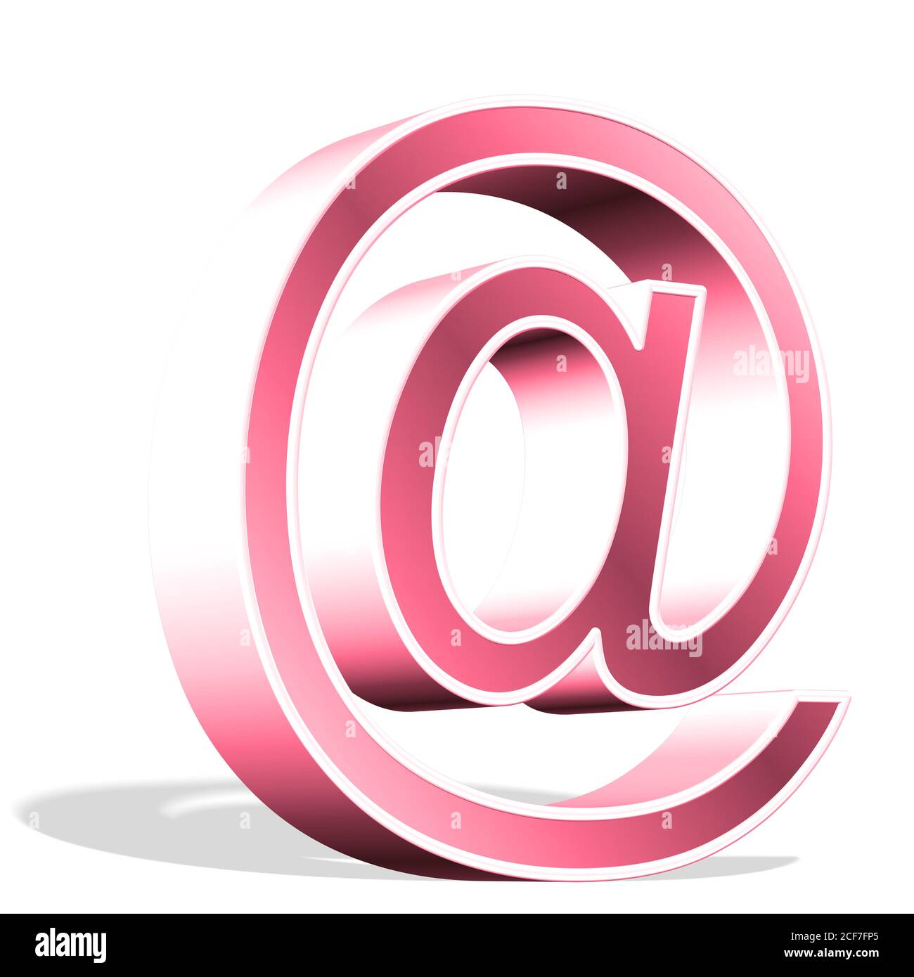 The At symbol against a white background, 3D illustration Stock Photo ...