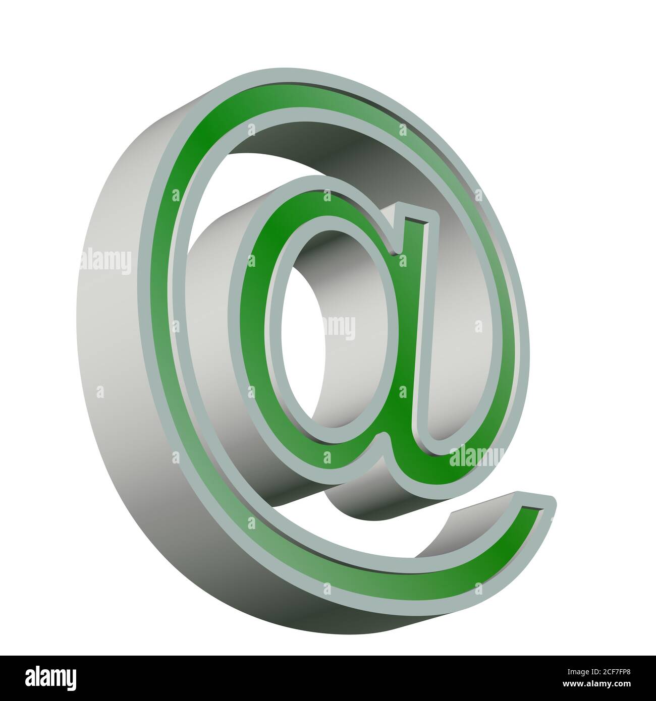 The At symbol against a white background, 3D illustration Stock Photo ...