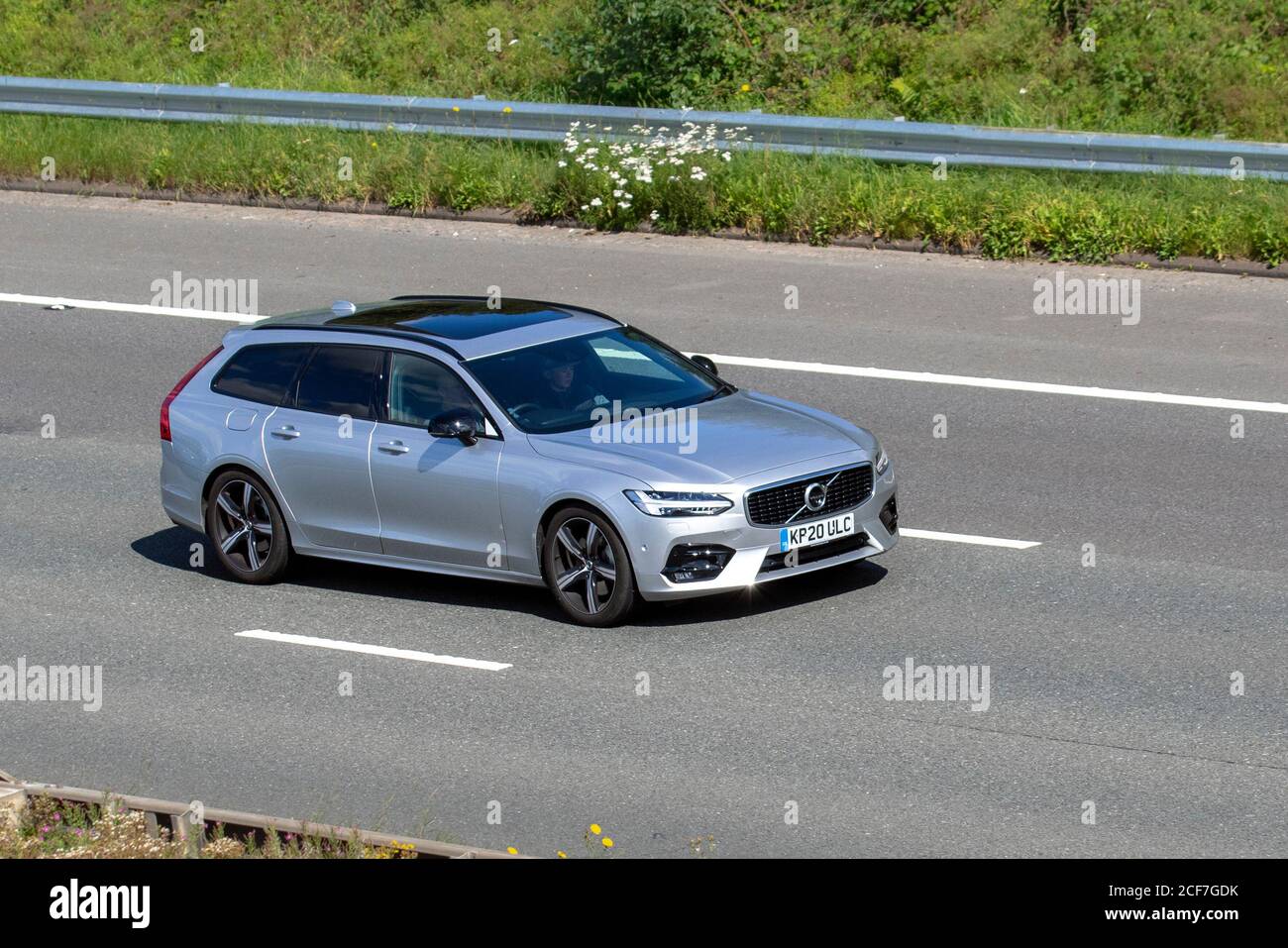 Silver petrol volvo v90 estate cars hi-res stock photography and images ...