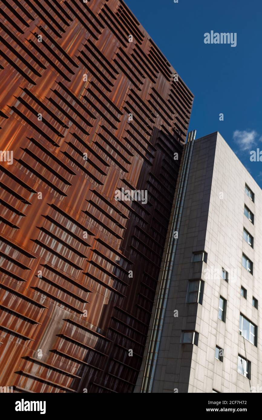 Architecture project of tall abstract futuristic building with ...