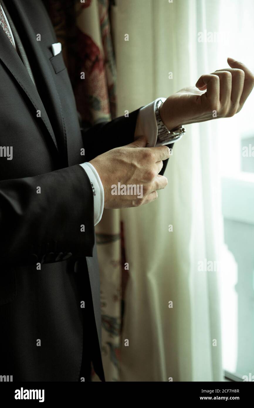 Formal buttoning hi-res stock photography and images - Alamy