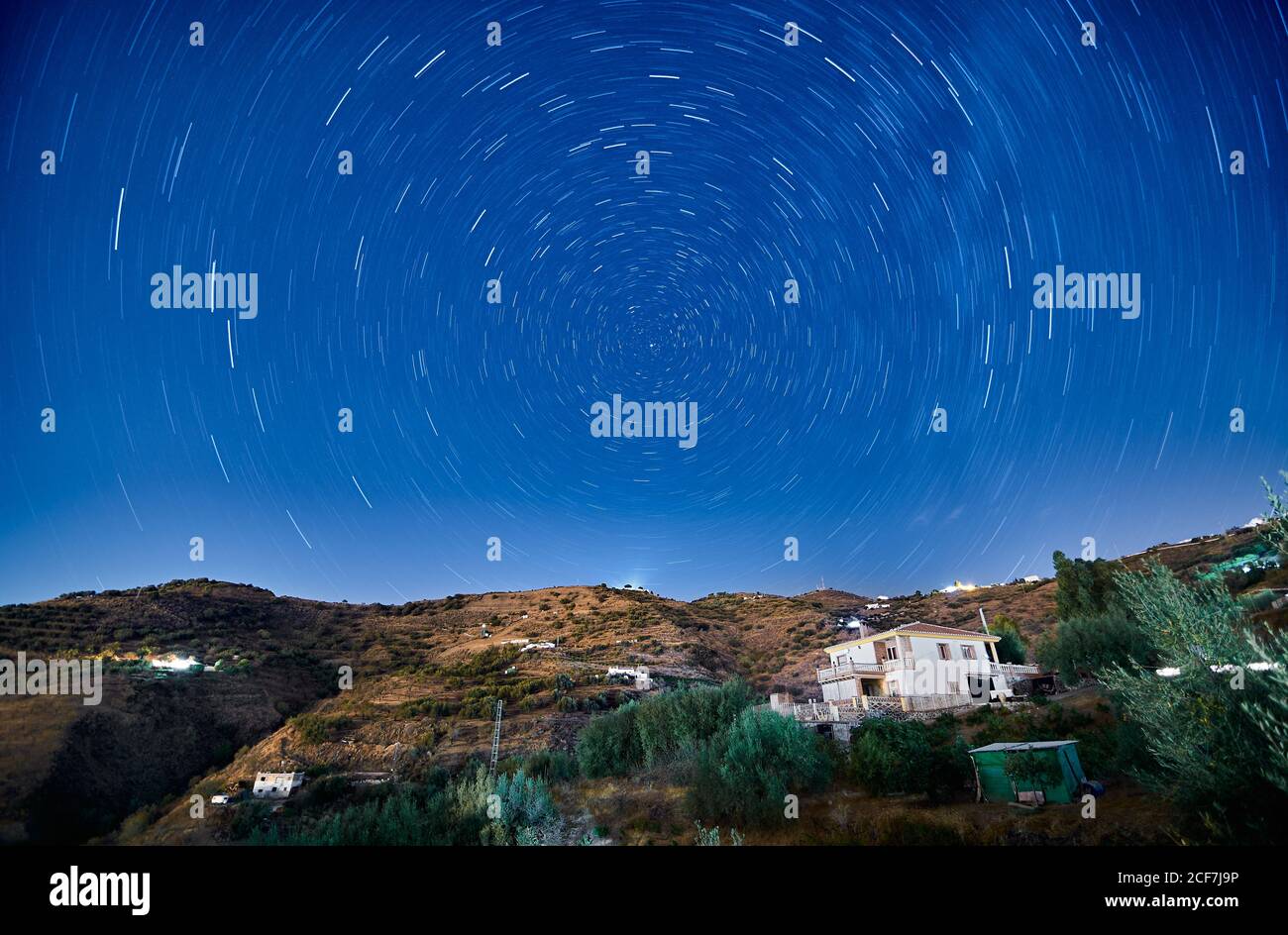 Stars Circumpolar Tree Sky Astronomy High Resolution Stock Photography ...