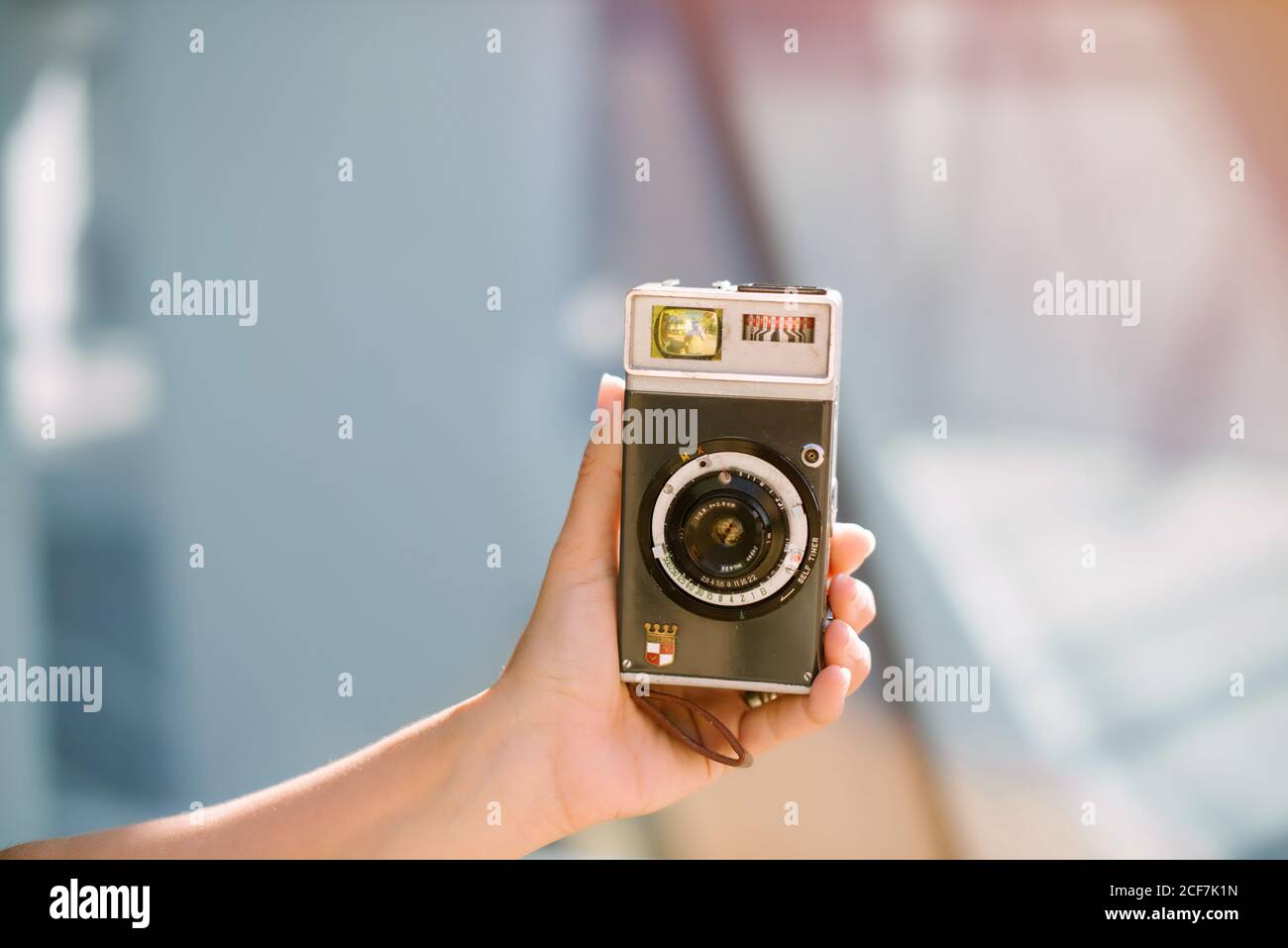 Woman capturing moment taking picture on camera Stock Photo - Alamy