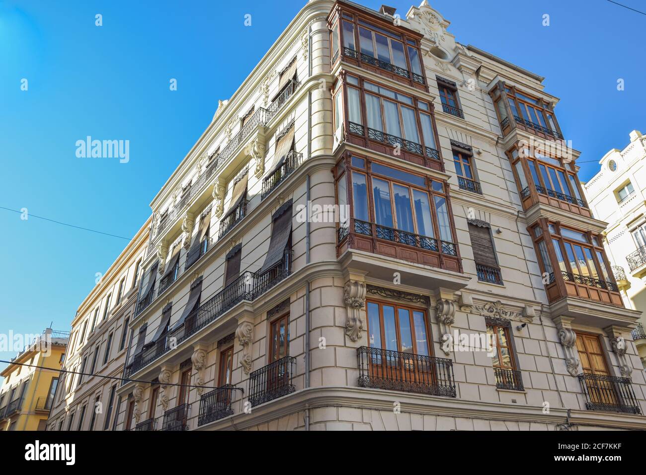 Spanish town house architecture Stock Photo - Alamy