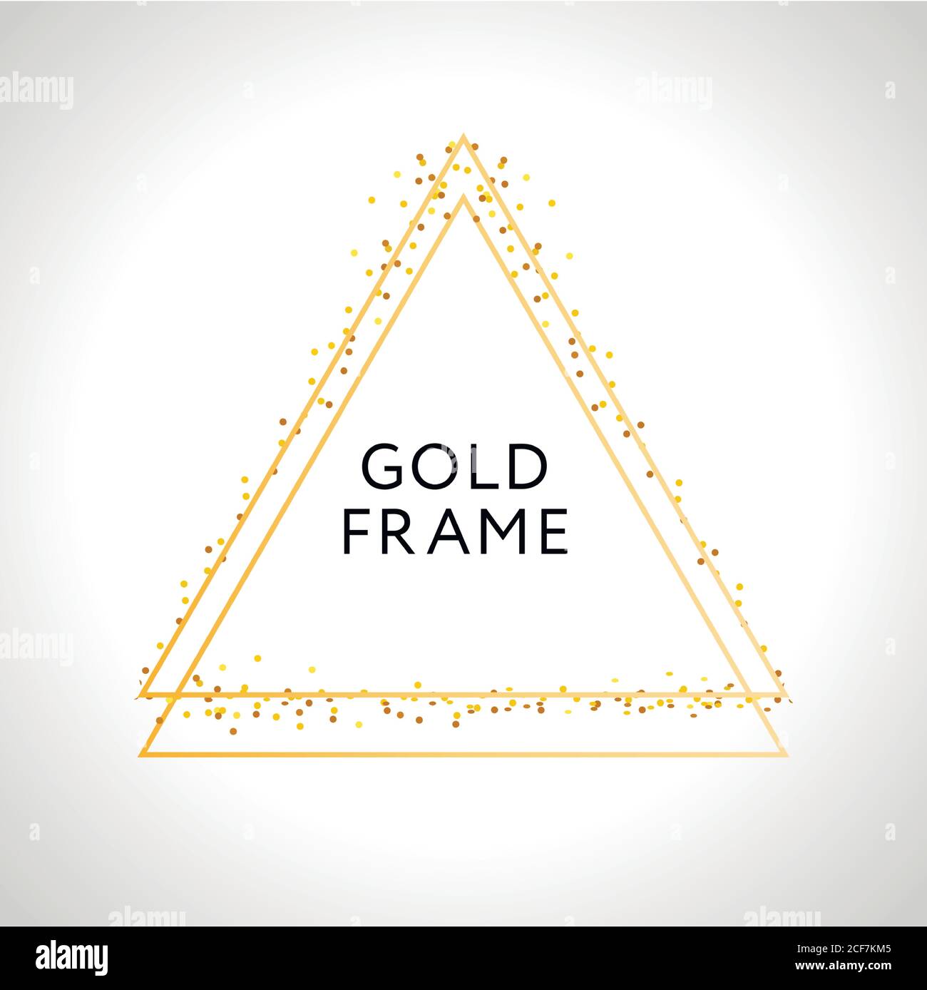 Gold frame decor isolated Vector shiny gold metallic gradient border ...