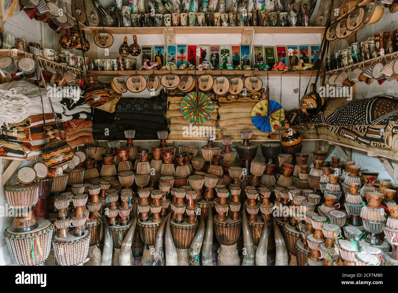 Gambia, Africa - August 5, 2019: Beautiful local decorations for sale ...