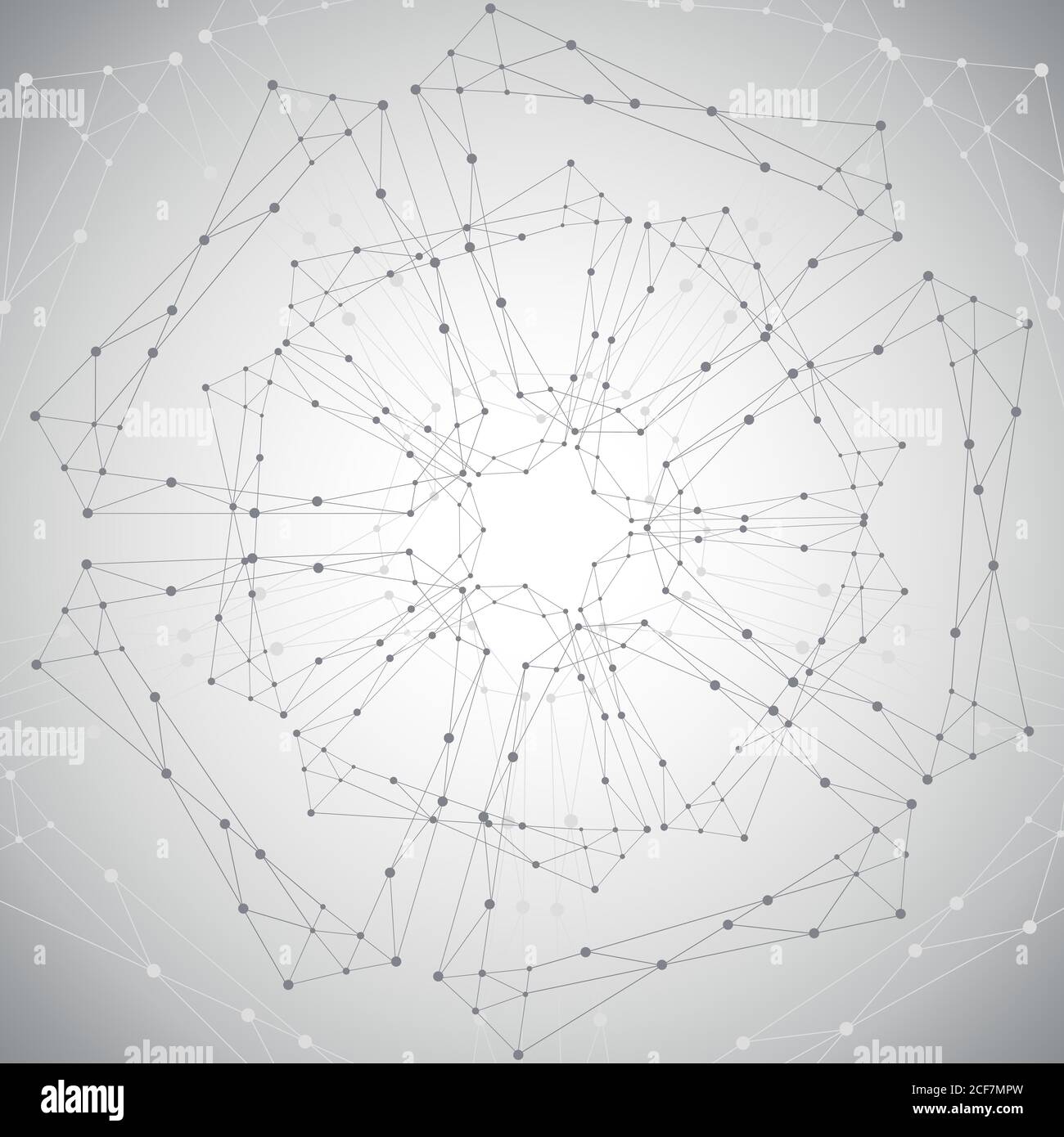 Geometric pattern with connected lines and dots. Vector illustration ...