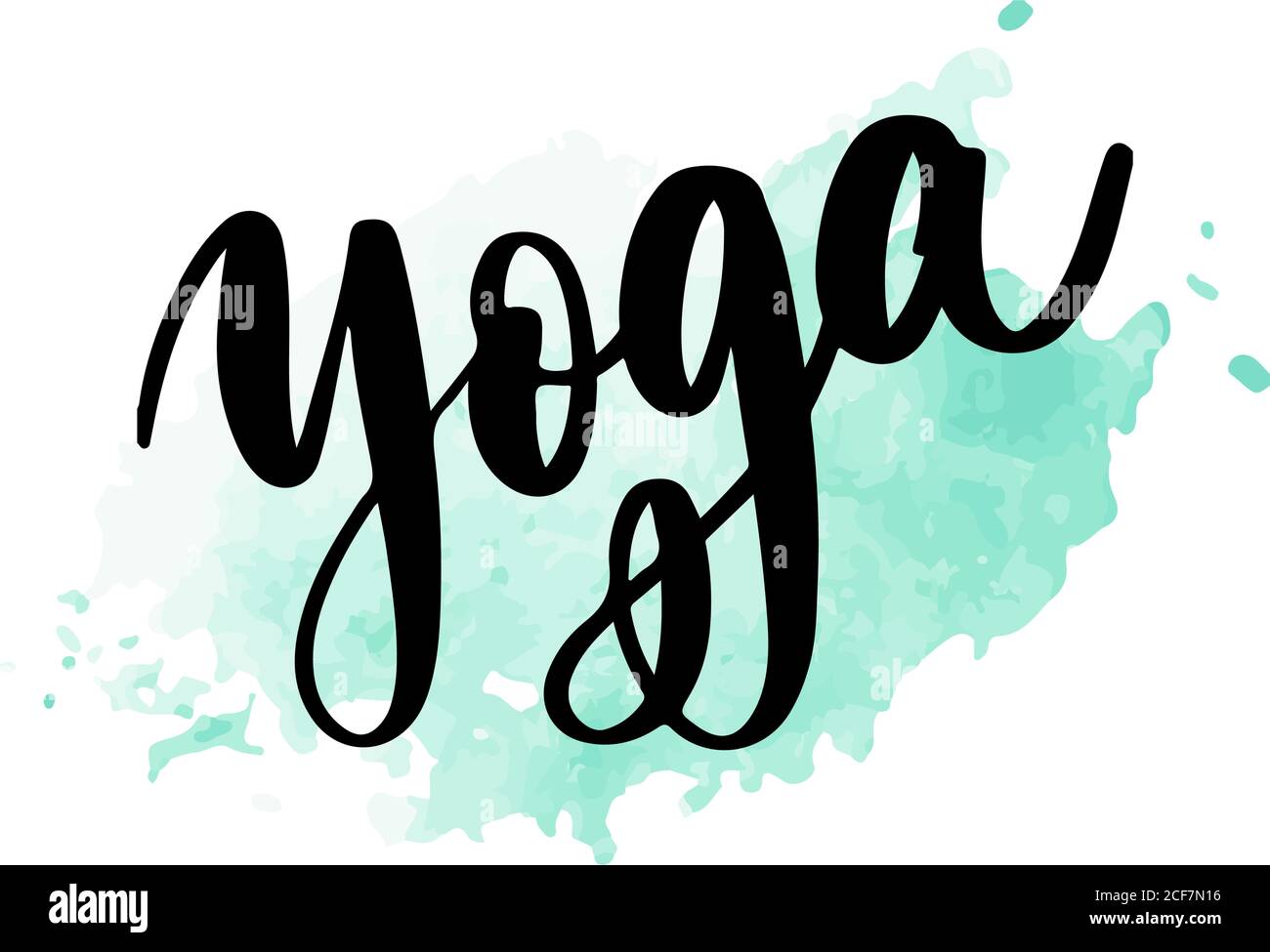 Yoga studio concept logo design. Elegant hand lettering for your design ...