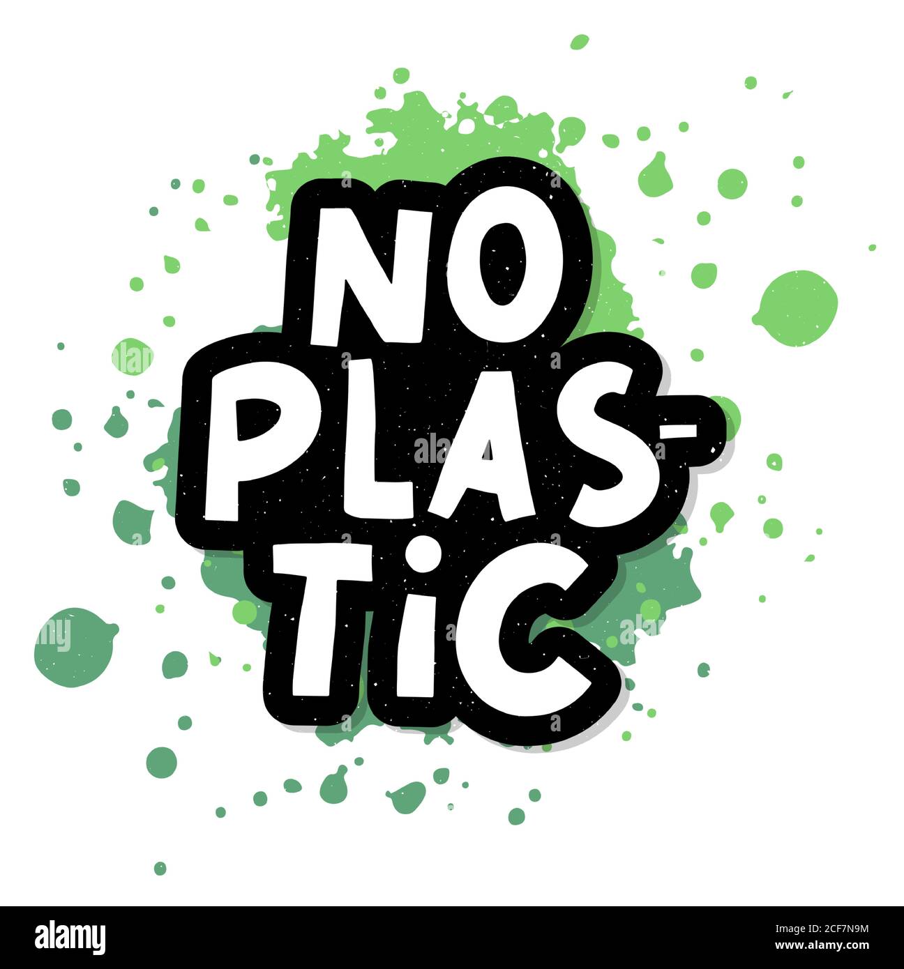 No plastic, great design for any purposes. Plastic waste vector ...