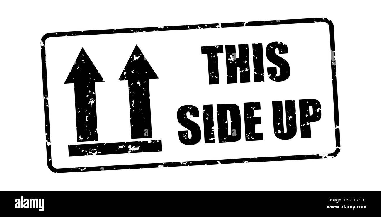 Up arrow on cardboard box hi-res stock photography and images - Alamy
