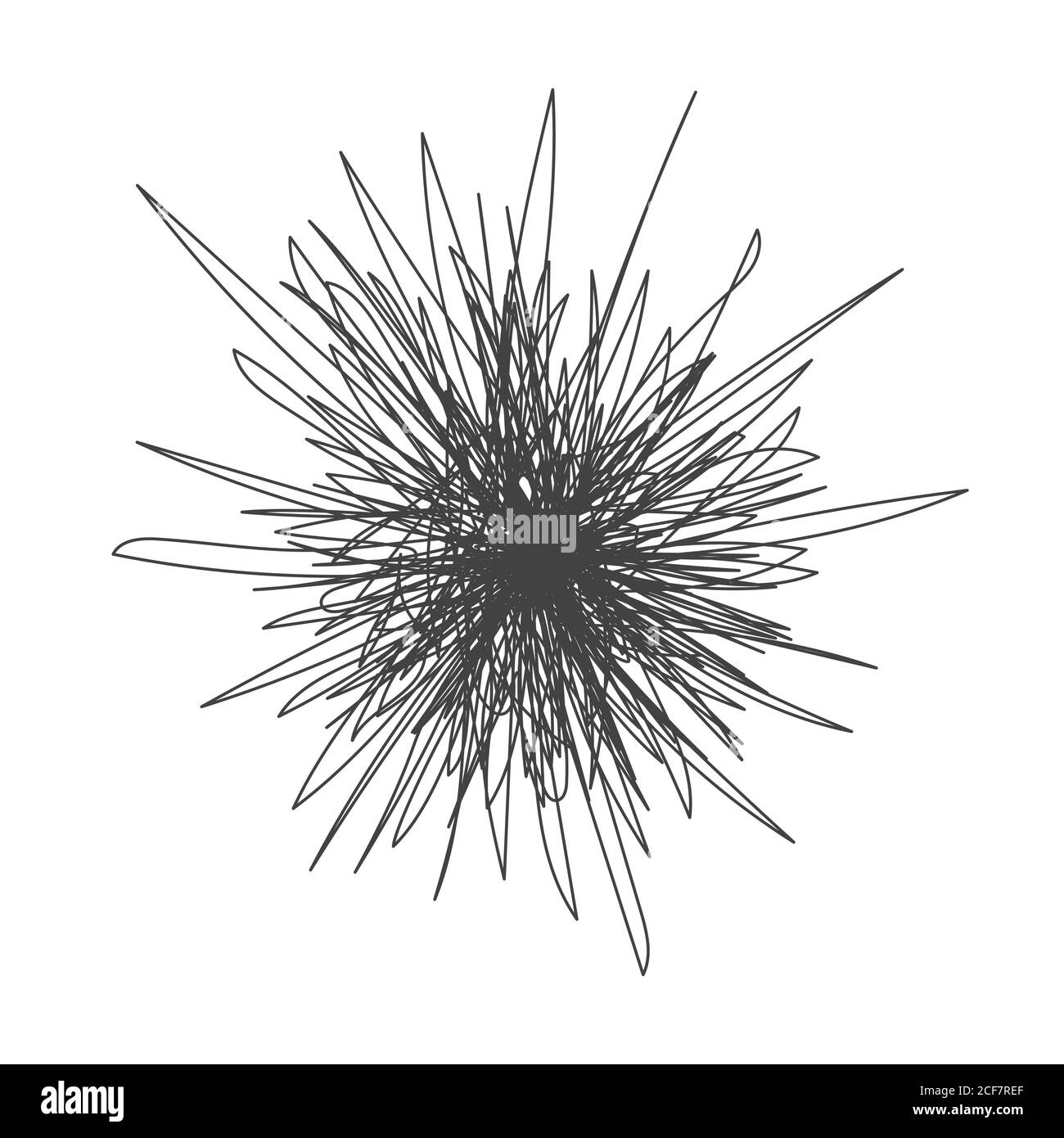 Tangle chaos abstract hand drawn messy scribble ball vector ...