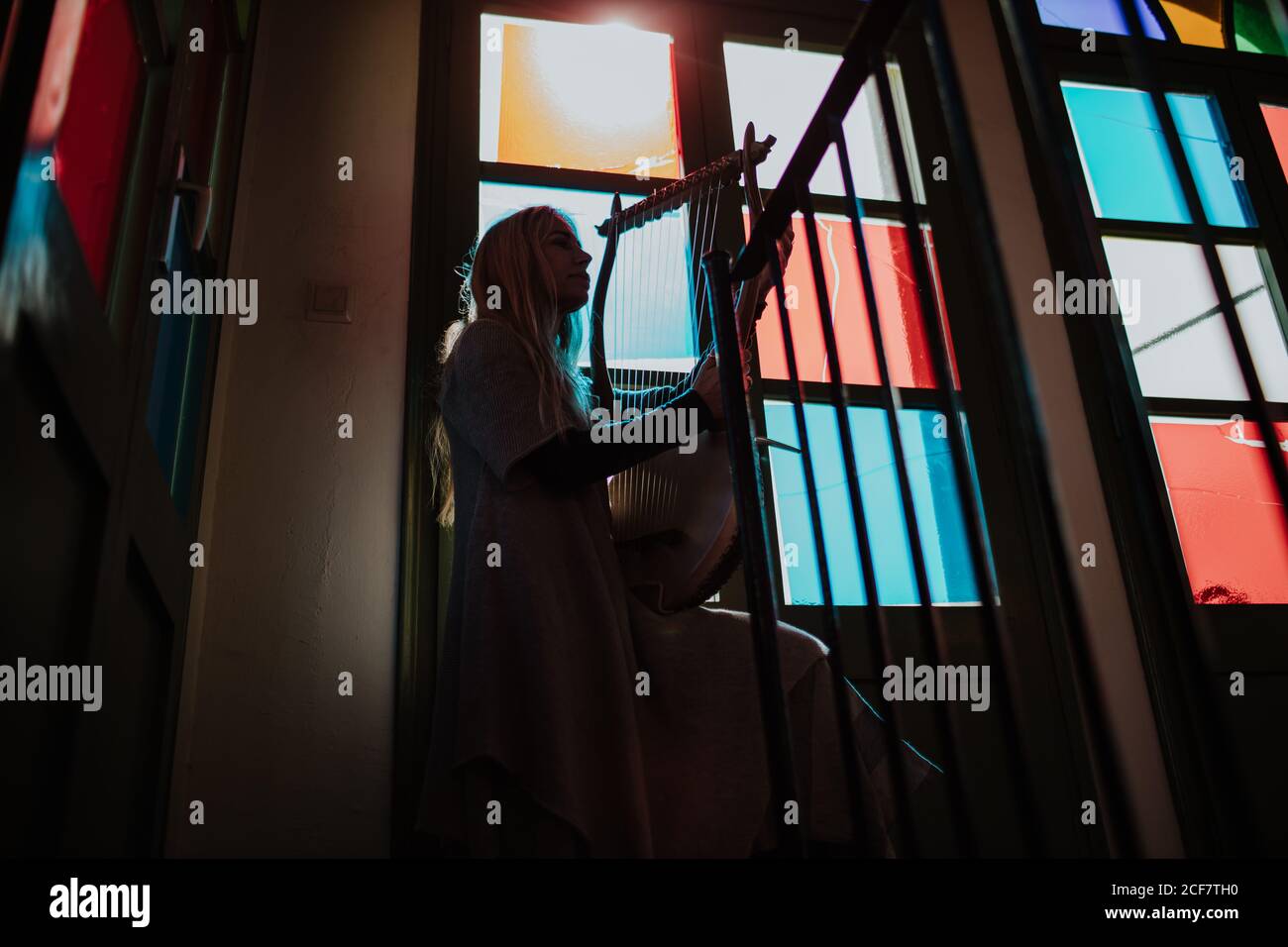 Stained Glass Window From Below High Resolution Stock Photography and ...