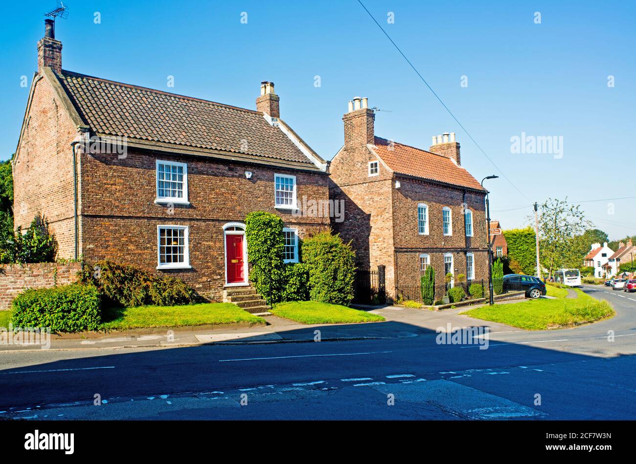 Period houses, Nether Poppleton, North Yorkshire, England Stock Photo ...