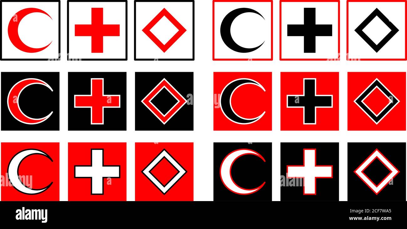 Universal Health Symbols With Squares Stock Vector Image & Art - Alamy