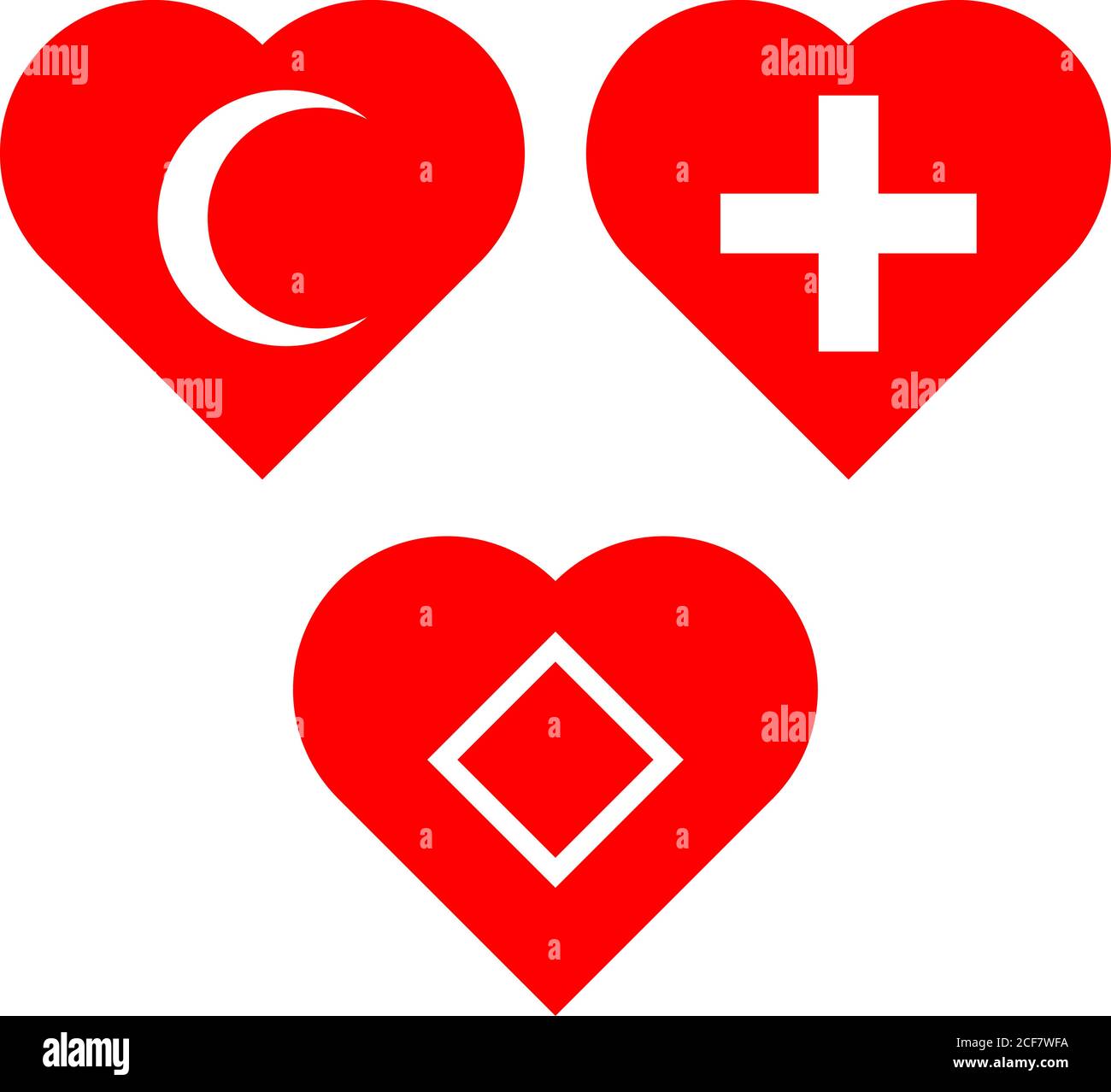 Universal Health Symbols With Heart Stock Vector Image & Art - Alamy