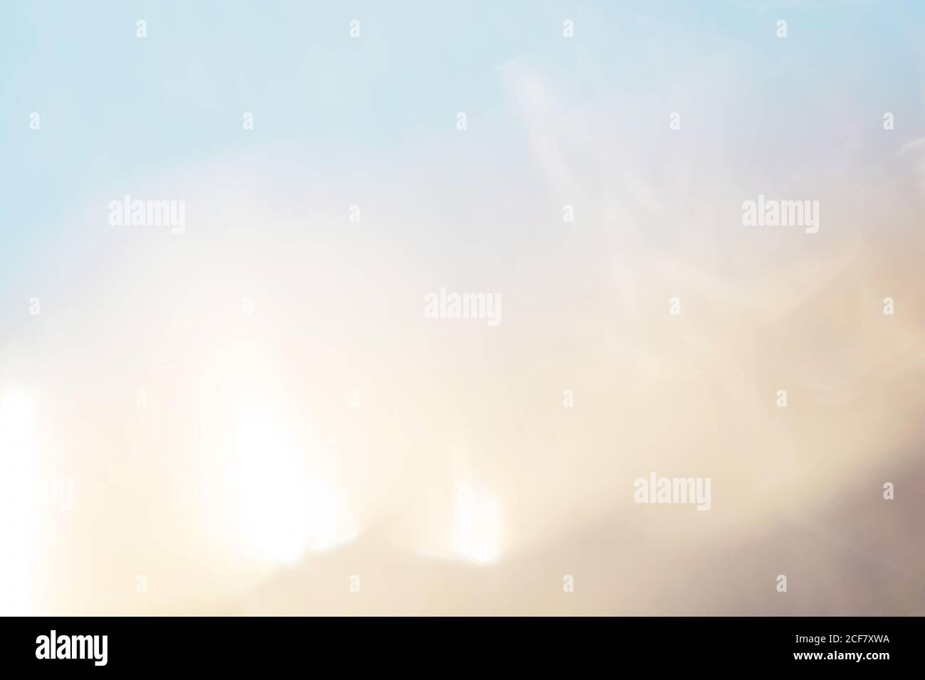 Abstract background, defocused sun light and sky. Morning and fairy ...