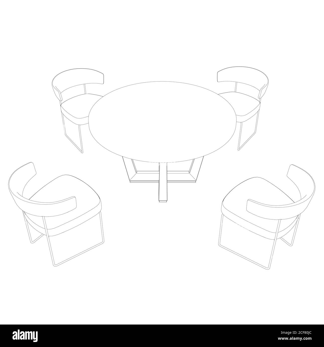 Table Perspective Drawing