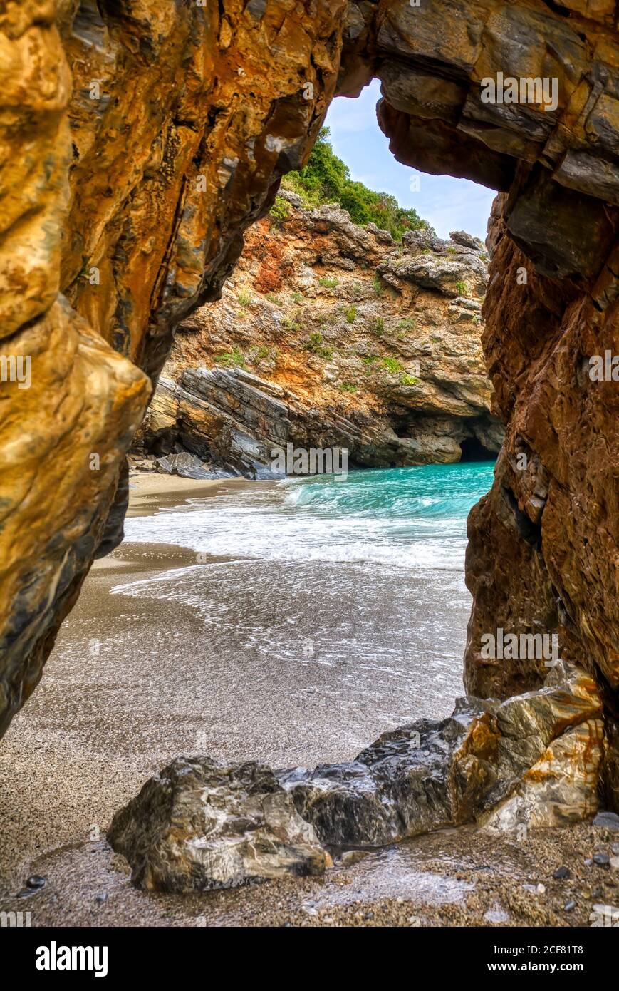 Beach mylopotamos pilio greece mediterranean hi-res stock photography ...