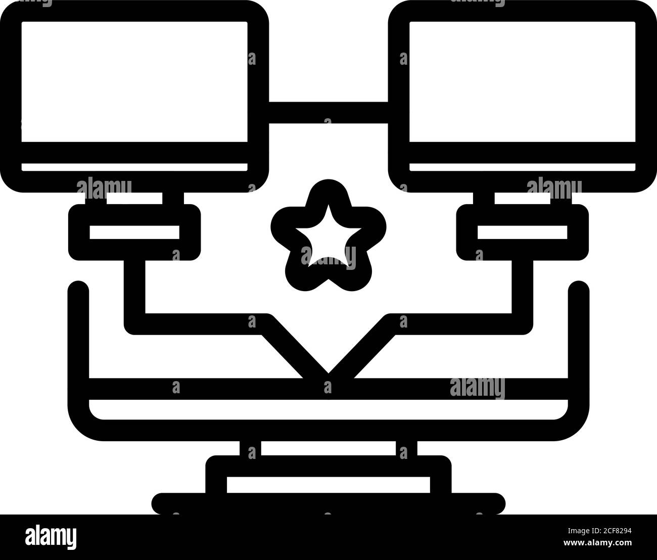 Home office network icon, outline style Stock Vector Image & Art - Alamy